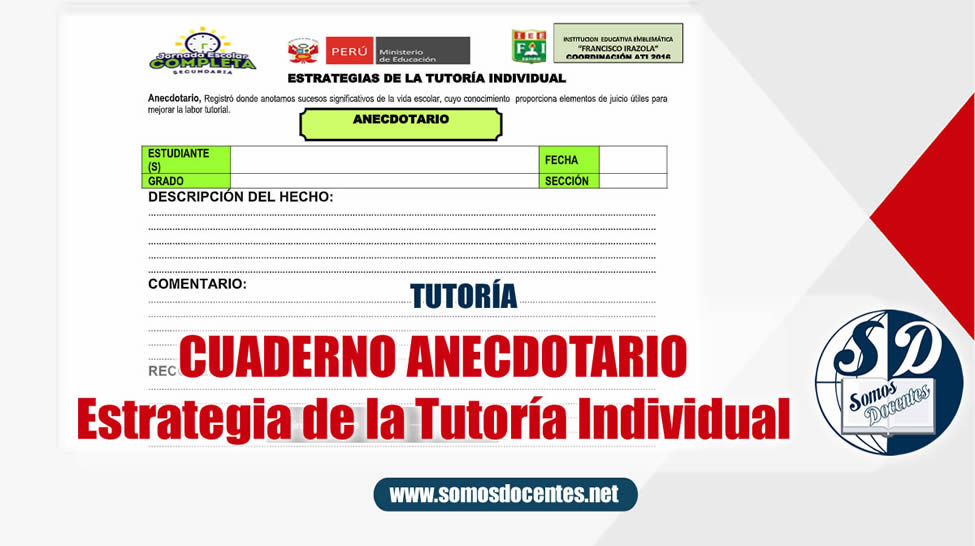 Cuaderno Anecdotario – Somos Docentes