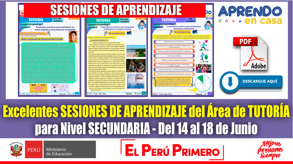 Excelentes SESIONES DE APRENDIZAJE del Área de TUTORÍA para Nivel ... Excelentes SESIONES DE APRENDIZAJE del Área de TUTORÍA para Nivel ...